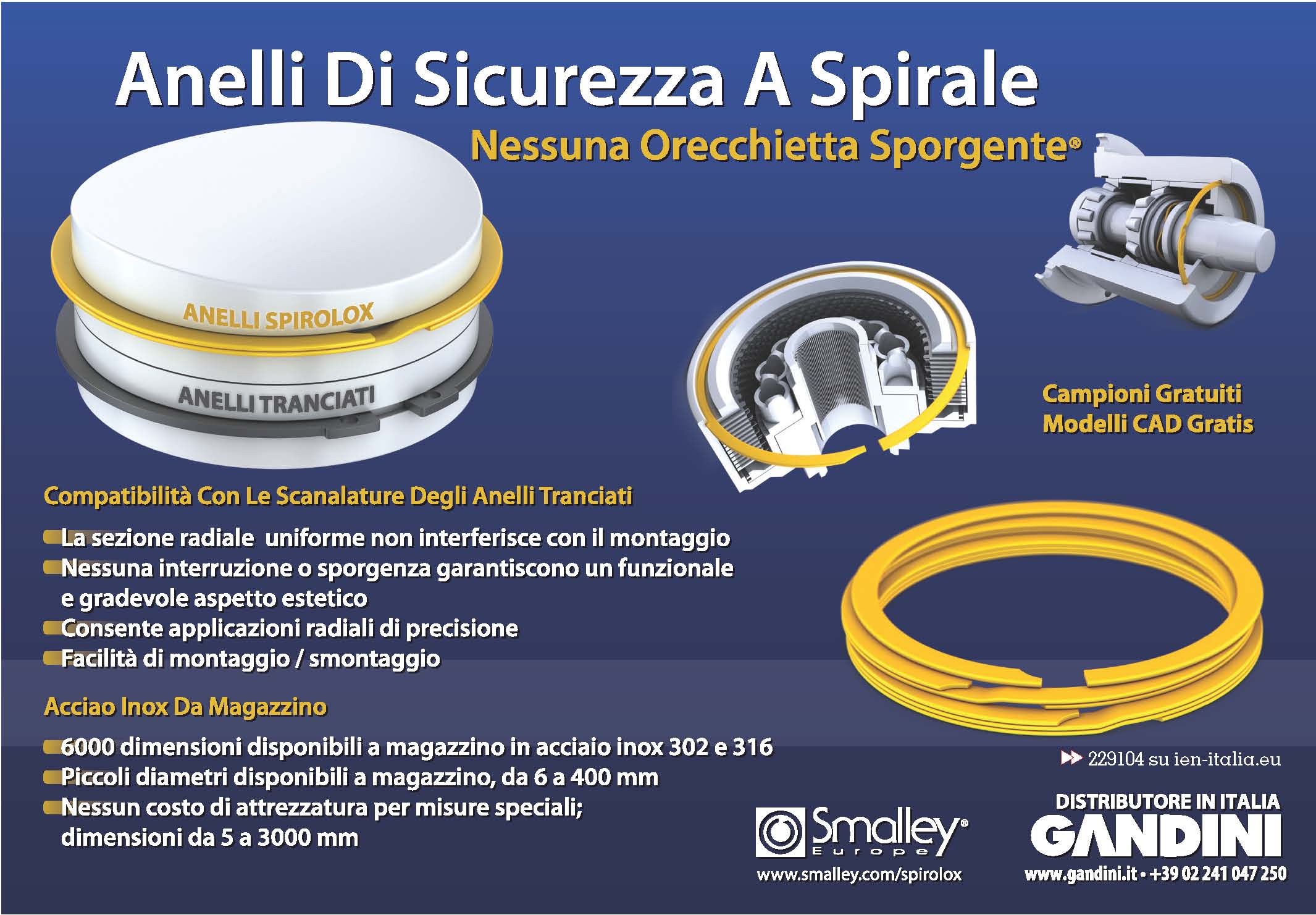 Anelli di sicurezza a spirale Spirolox
